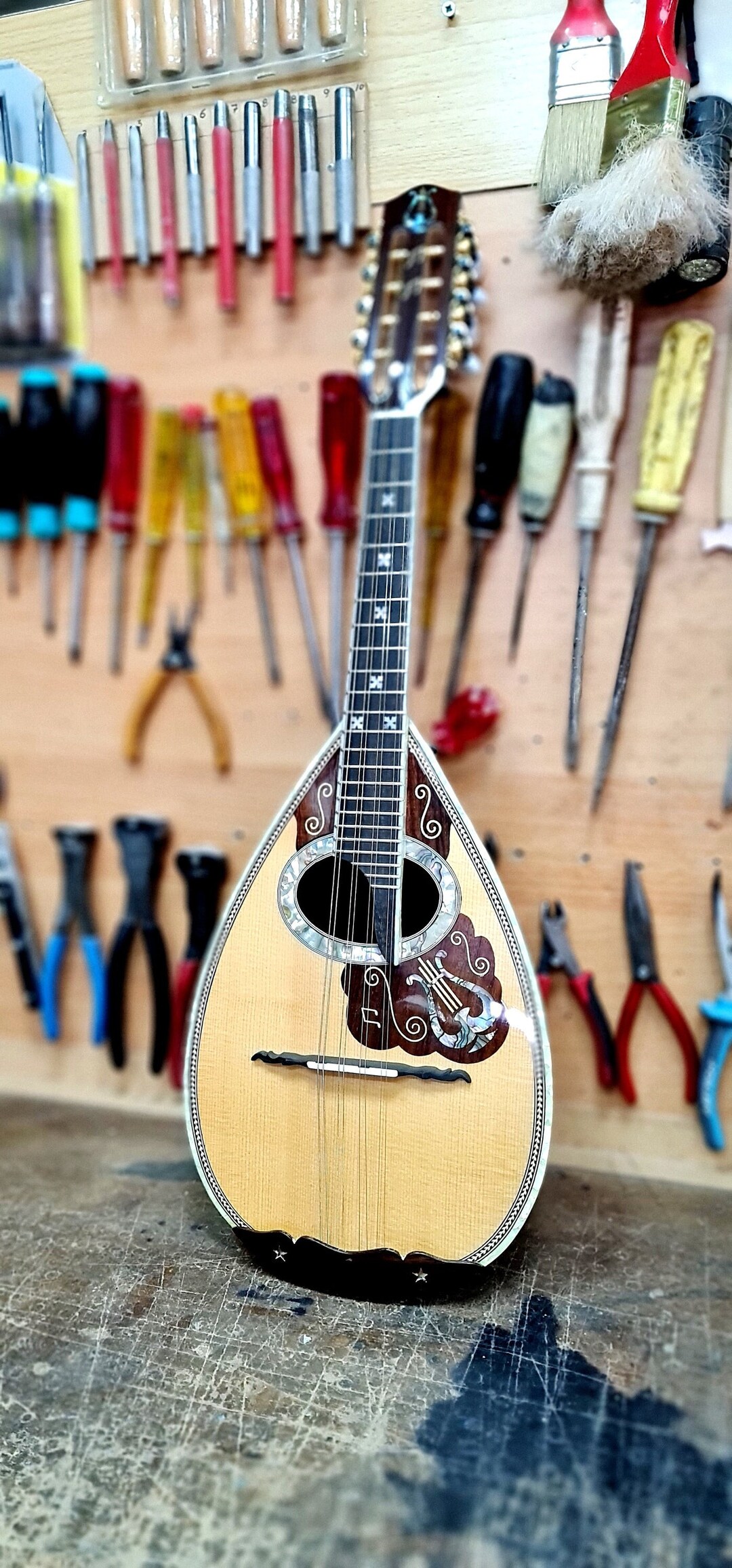 Custom Mandolin | Handmade Professional Greek Round Back Mandolin - Etsy