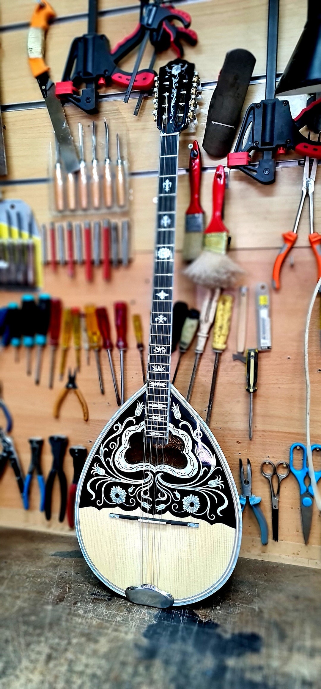 Professional 8 String Bouzouki Handmade Traditional Greek Eight 8 String Bouzouki Premium ...