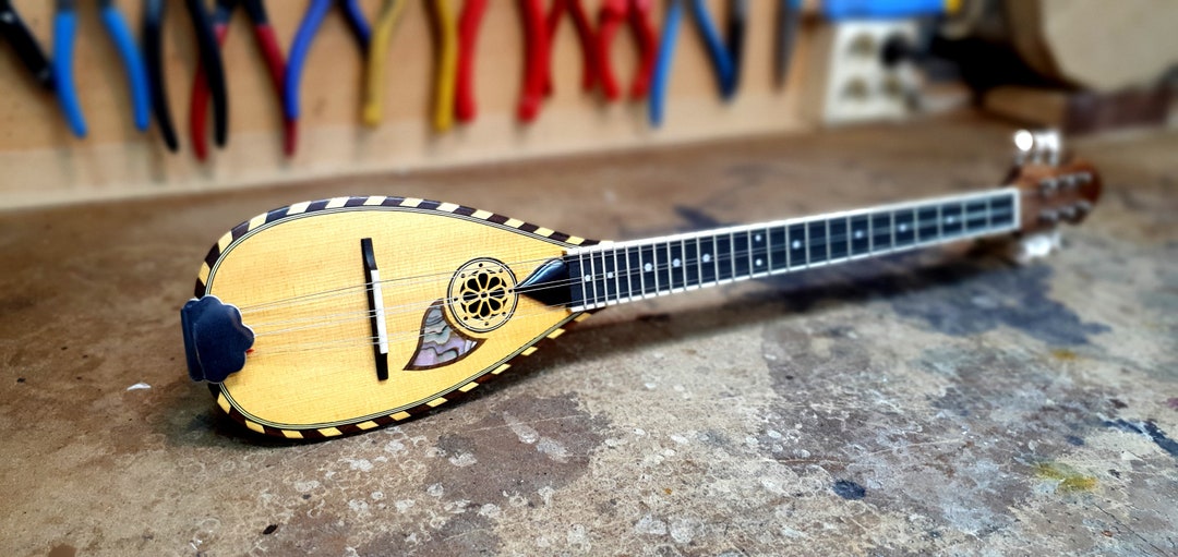 Custom Baglamas Handmade Professional 6 String Solid Body Antique Style ...