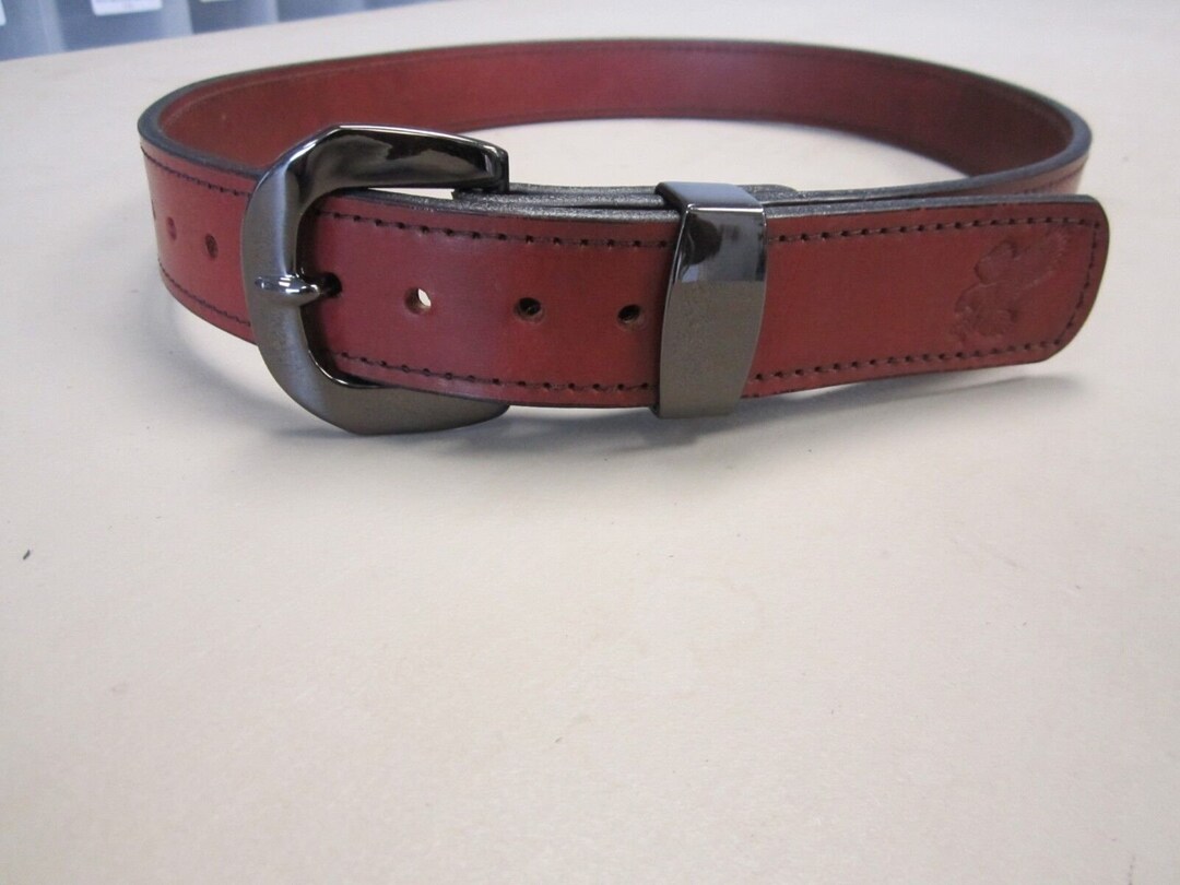 Chestnut Brown1 1/2" Gun Belt, Heavy Duty Solid Bridle Leather,black ...