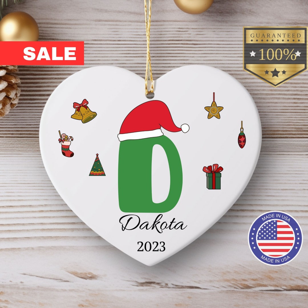 Letter Name Ornament Personalized Letter Christmas Ornament - Etsy