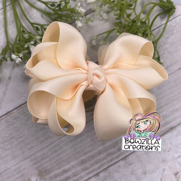 Cream Hair Bow - Etsy