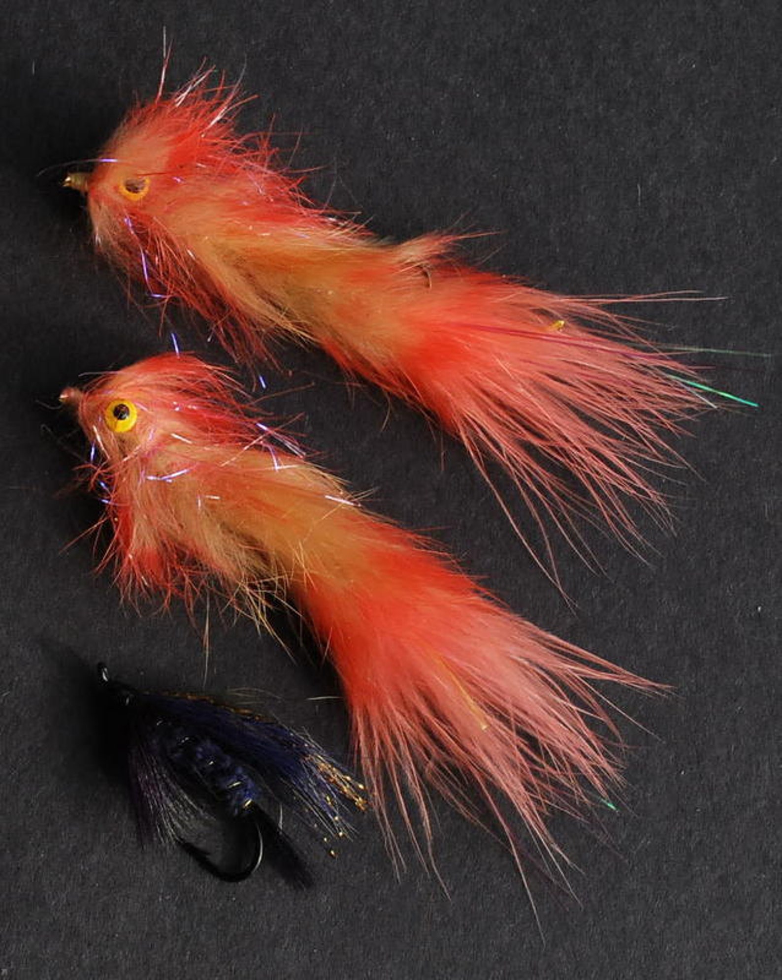 Flesh Fly Articulated Streamer Rabbit Fur Marabou Peachy - Etsy