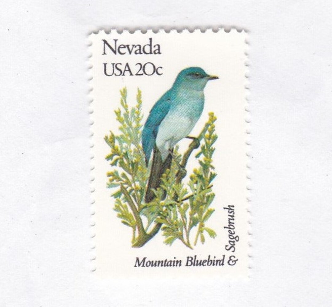 Nevada State Bird and Flower 20c Unused Vintage 1982 Postage Stamps for ...