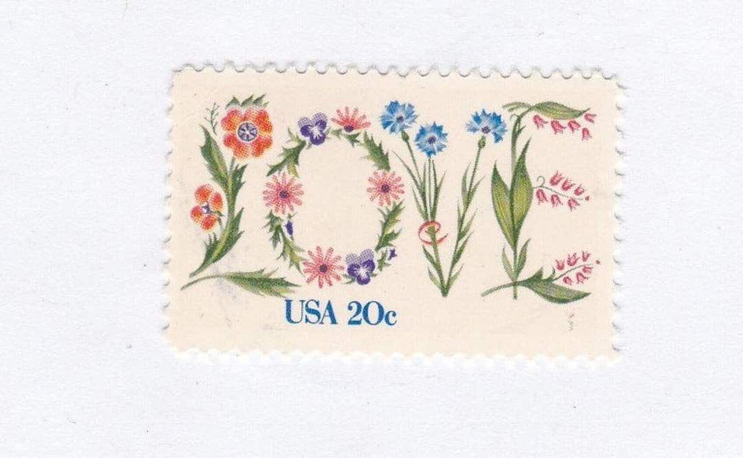 Love 20c Unused Vintage 1982 Postage Stamps for Mailing - Collecting ...
