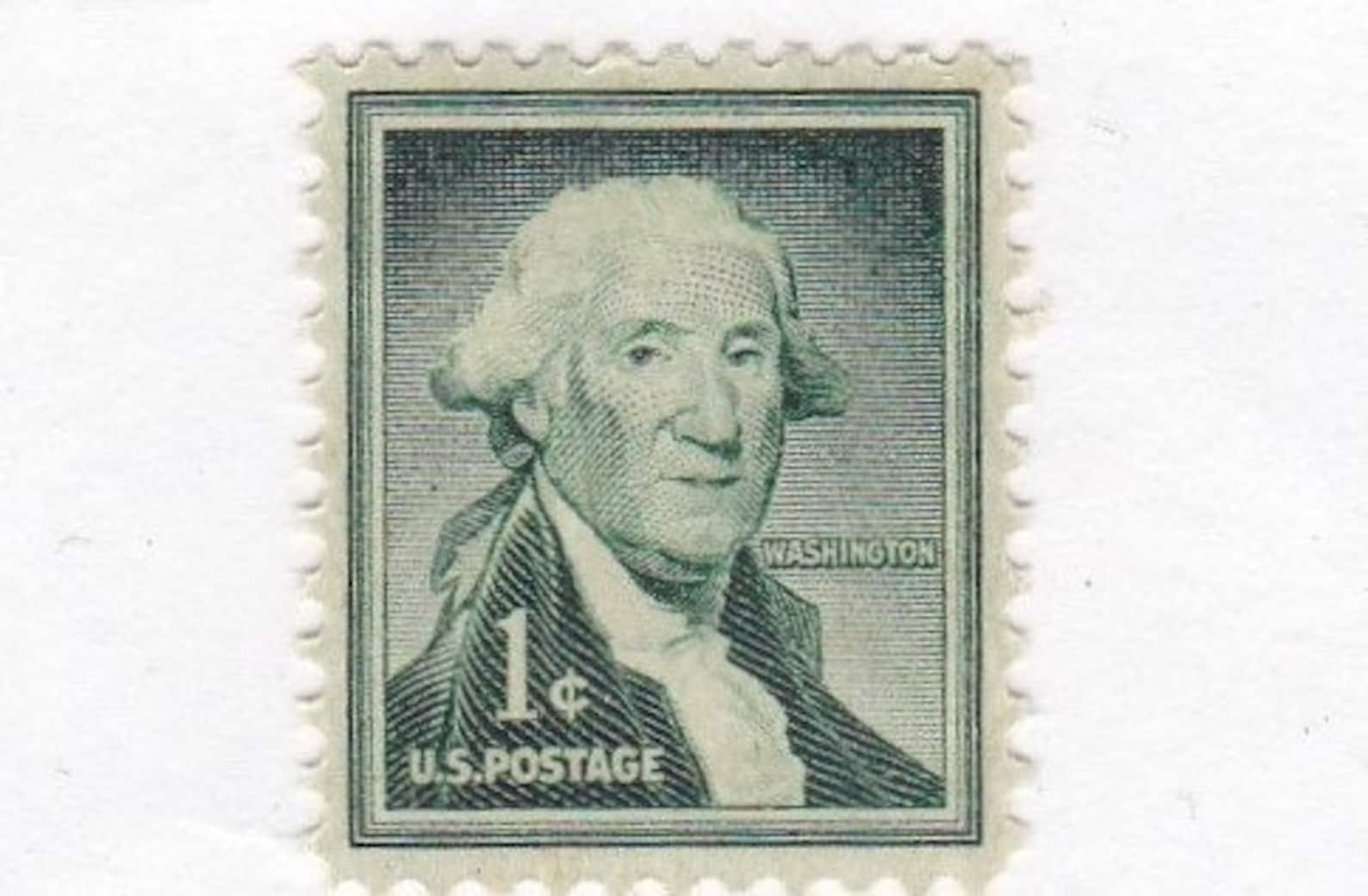 George Washington 1c Unused Vintage 1954 Postage Stamps for - Etsy