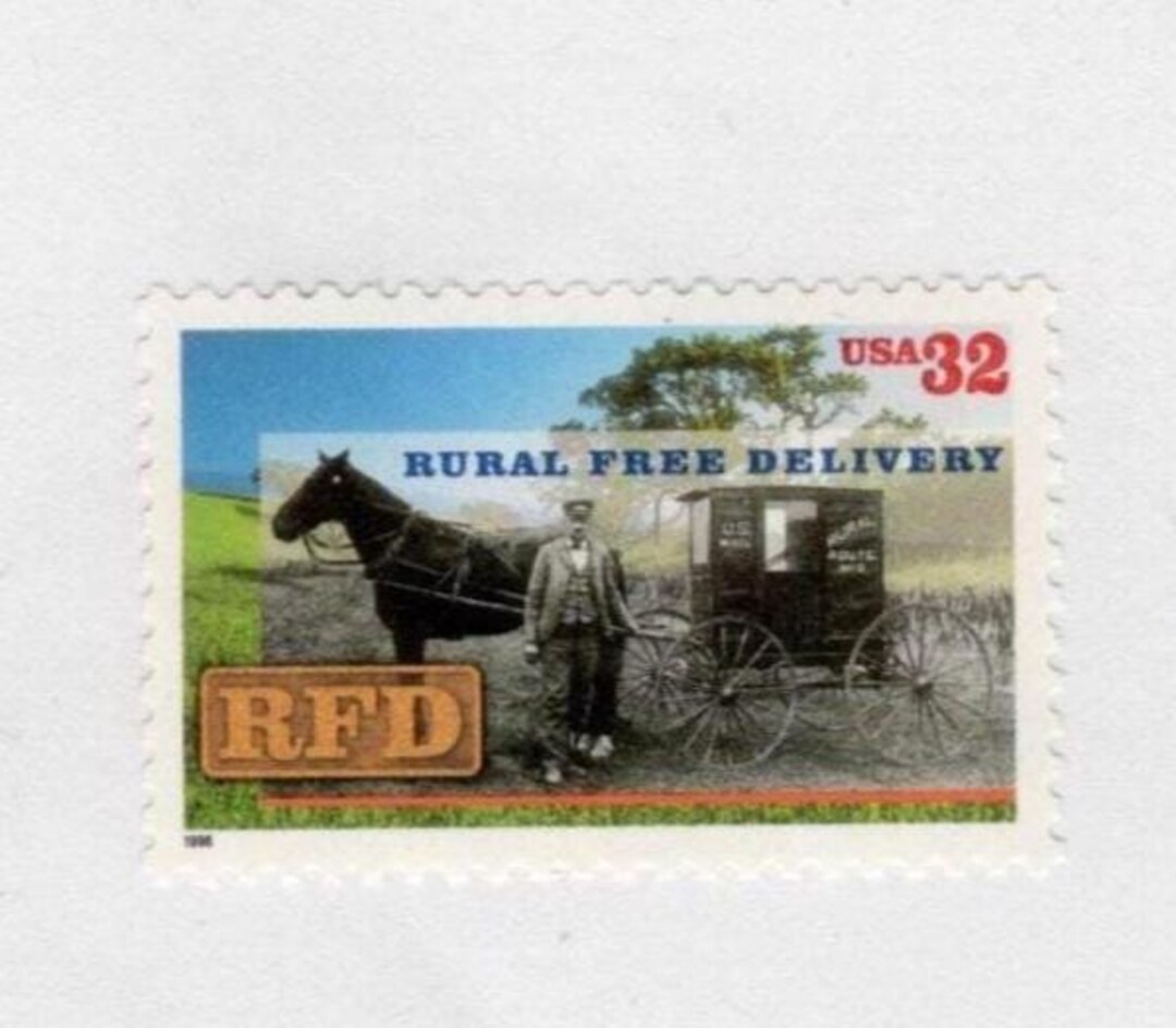 Rural Free Delivery 32c Unused Vintage 1996 Postage Stamps for Mailing ...