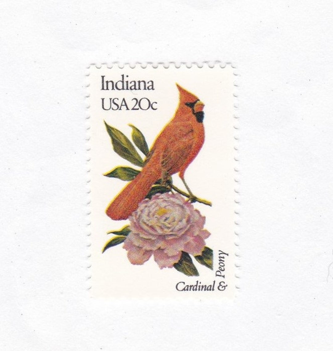 Indiana State Bird and Flower 20c Unused Vintage 1982 Postage Stamps ...