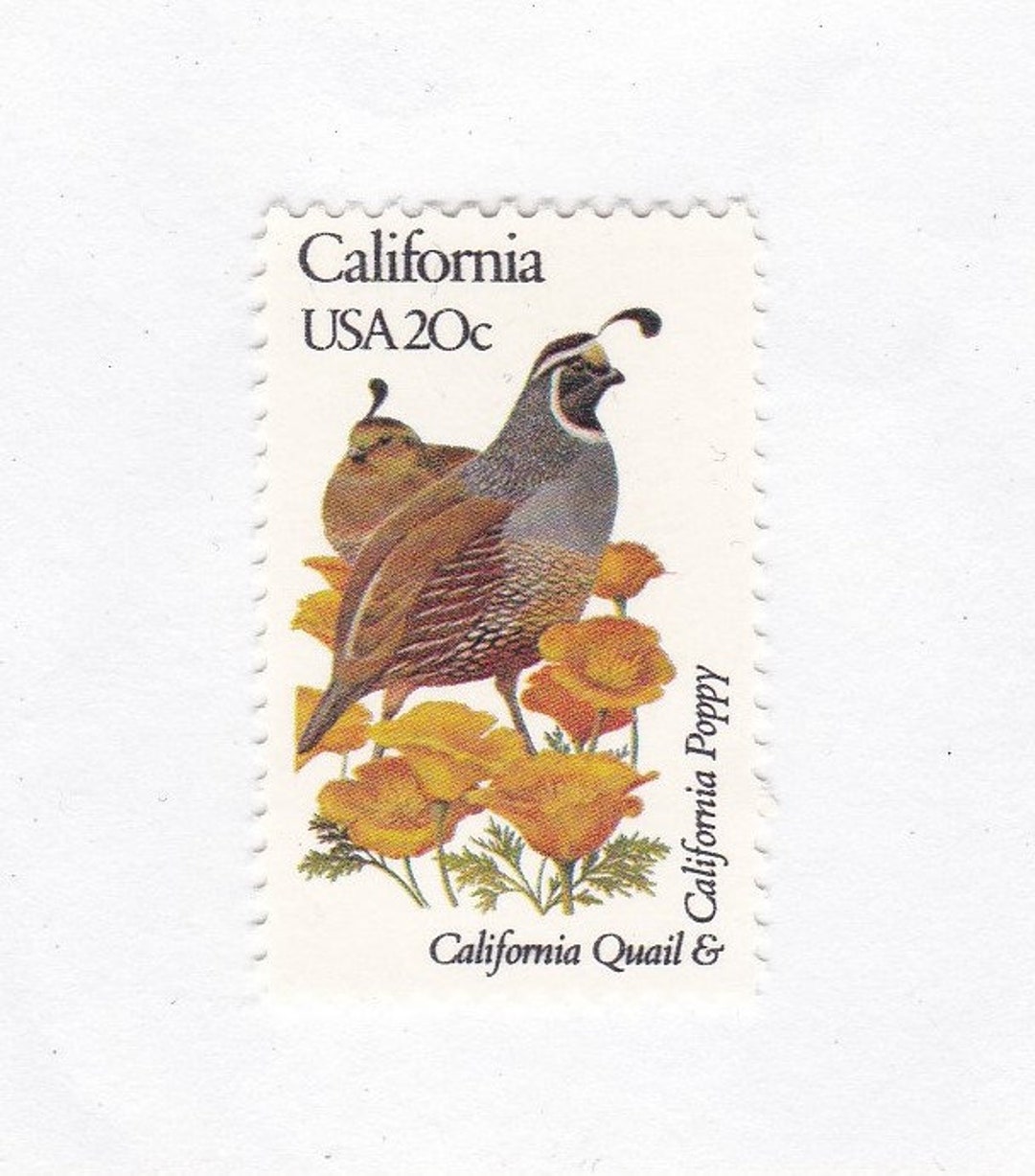 California State Birds and Flowers 20c Unused Vintage 1982 Postage ...