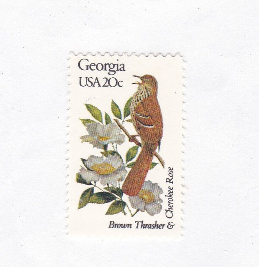 Georgia State Bird and Flower 20c Unused Vintage 1982 Postage Stamps ...