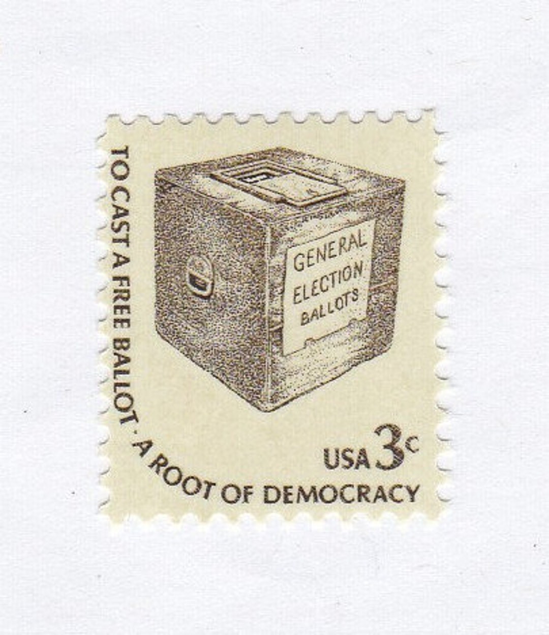 Early Ballot Box 3c Unused Vintage 1977 Postage Stamps for Mailing ...