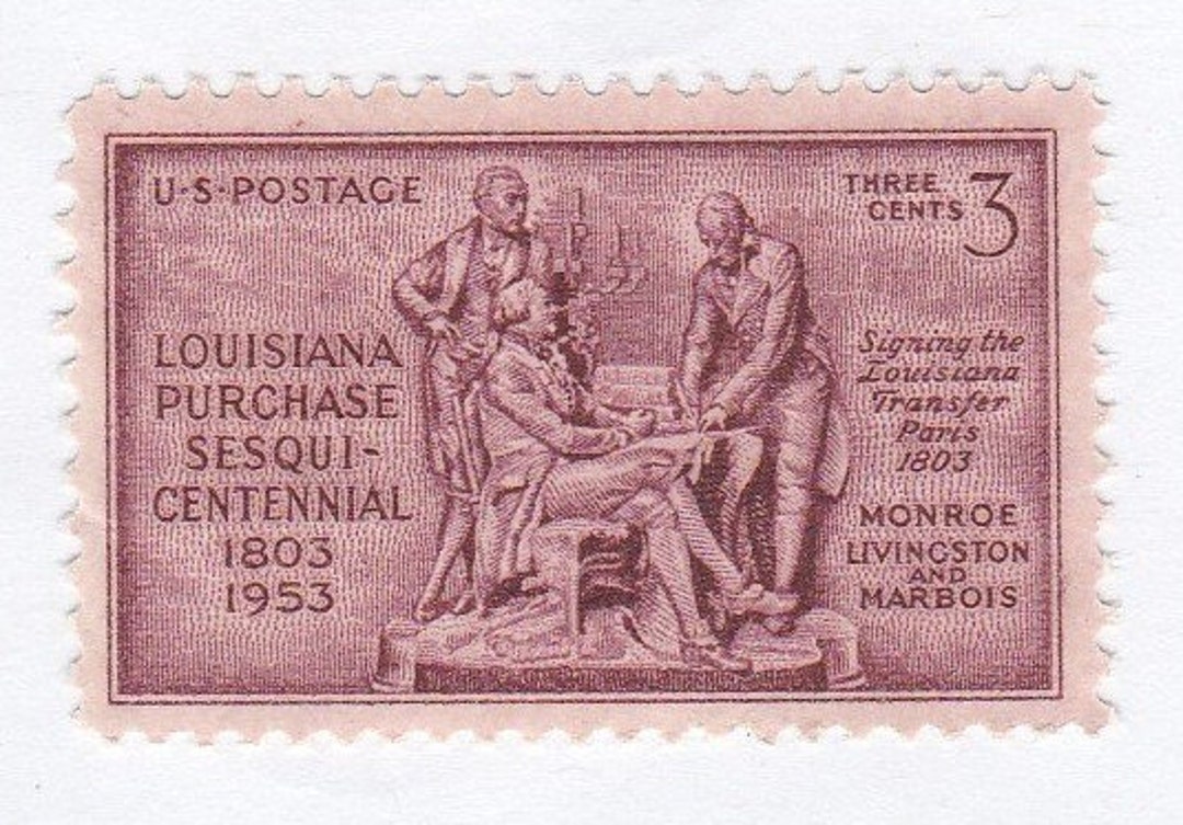 Louisiana Purchase 3c Unused Vintage 1953 Postage Stamps for Mailing ...