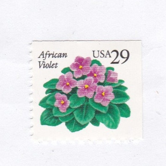 African Violet Flower Love Stamps Unused - 2486 Vintage Postage Stamps ...