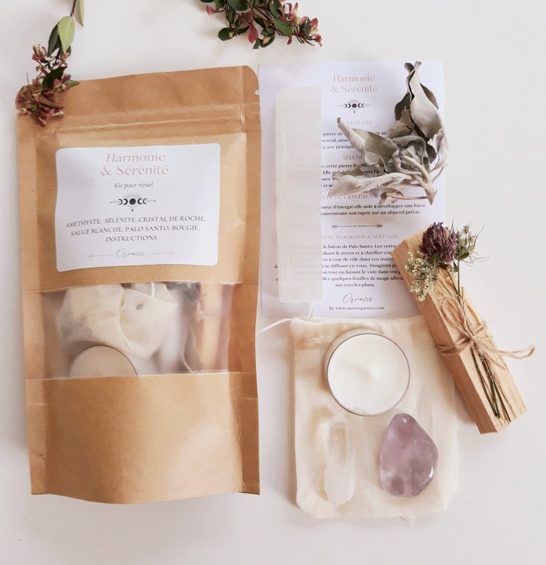 Harmony Ritual Kit Healing Stone Box Lithotherapy Crystal - Etsy