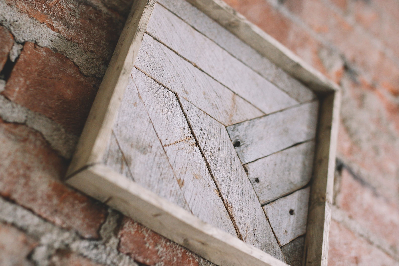 Square Reclaimed Wood Wall Art Geometric | Etsy