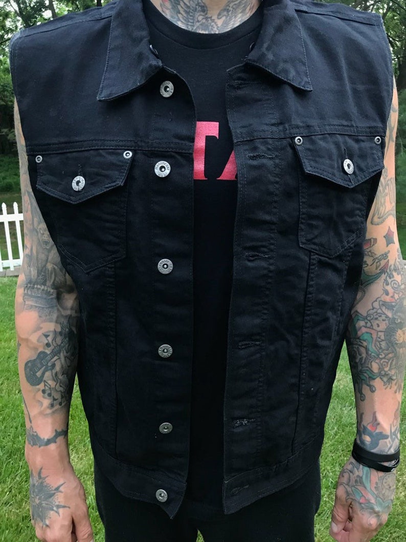REDRUM Denim Vest - Etsy