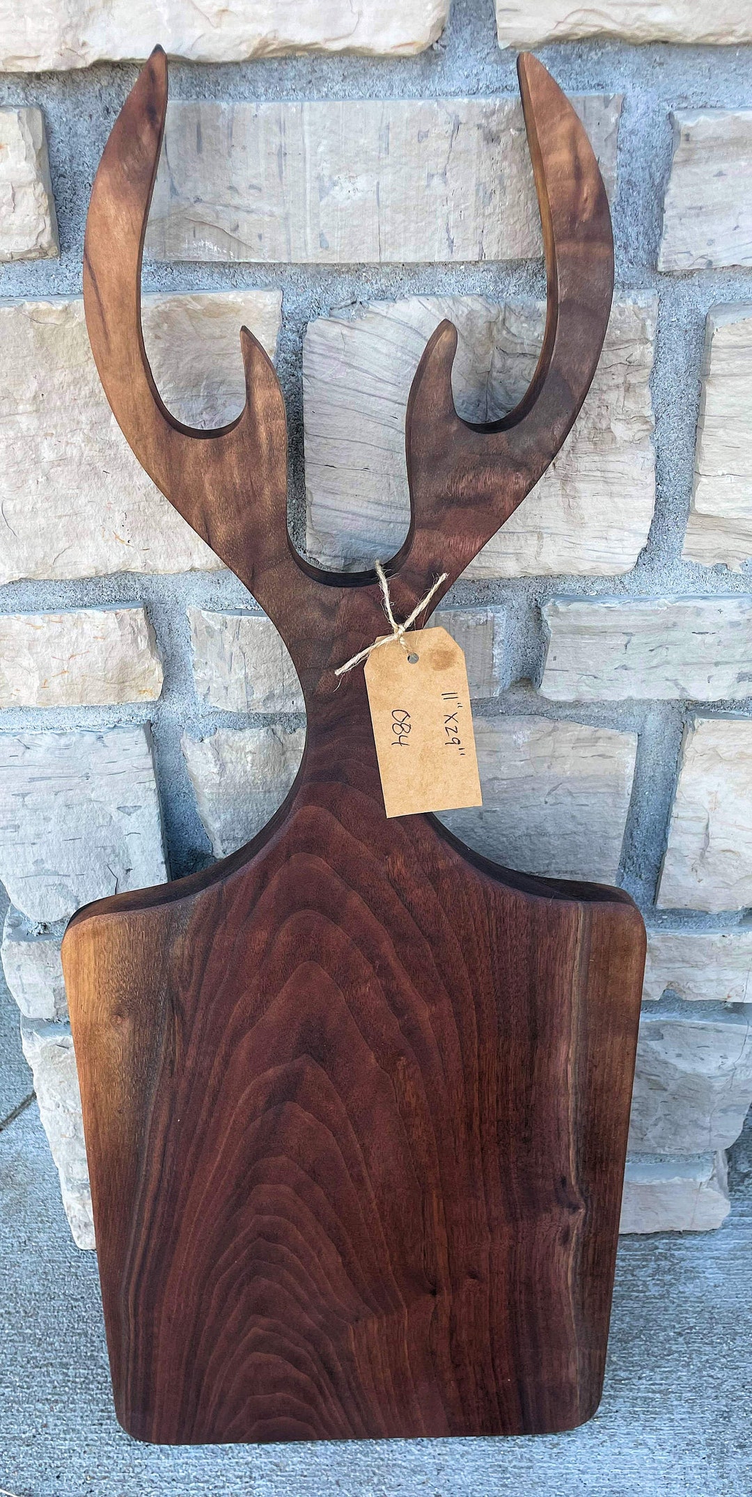 Black Walnut Live Edge Antler Charcuterie Board 9 X - Etsy