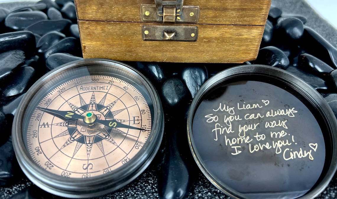 Personalized Engraved Brass Compass for a Graduation Gift - Etsy