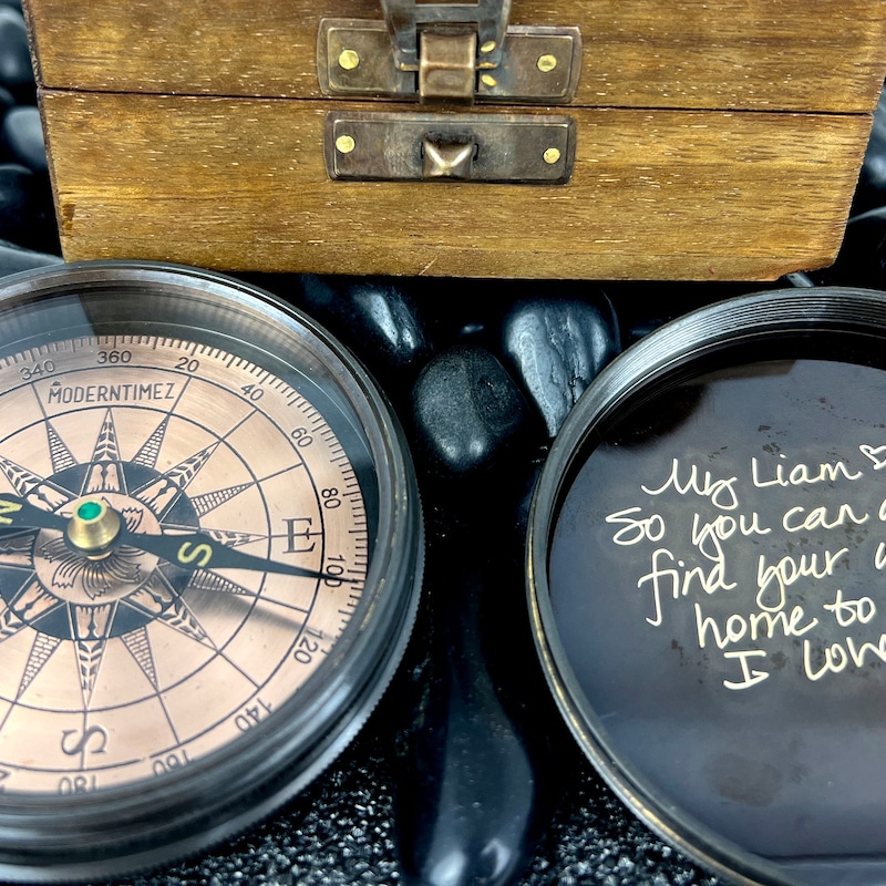 Engraved Compass - Etsy