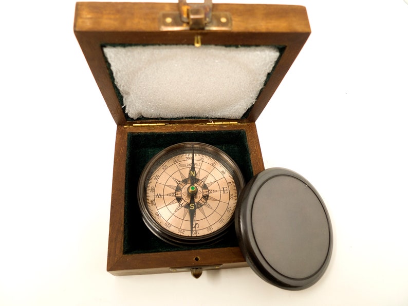Engraved Brass Compass, Handcrafted Vintage Style, Personalized Gift - Etsy