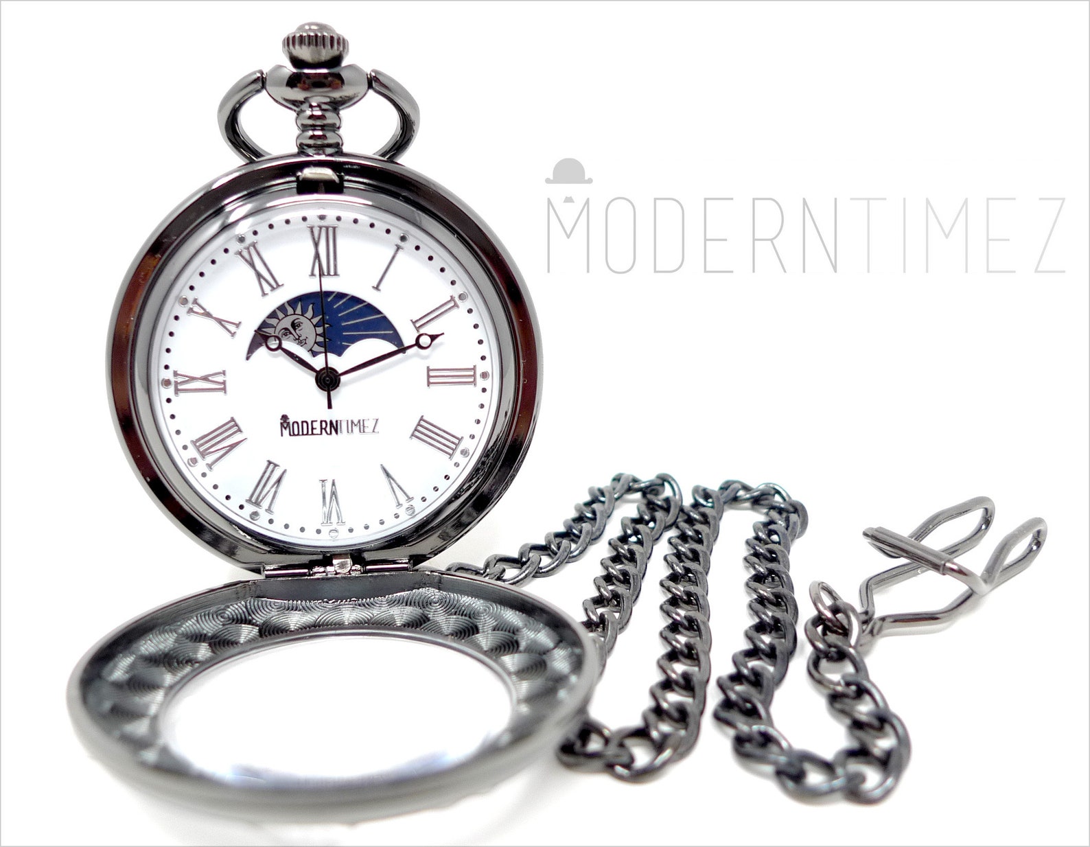 Moon-phase Pocket Watch, Personalized Pocket Watch, Wedding Gift ...