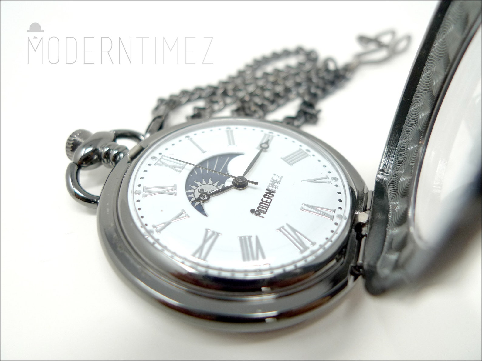 Moon-phase Pocket Watch, Personalized Pocket Watch, Wedding Gift ...