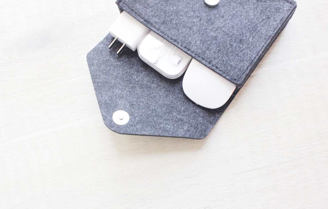 Felt Charger Cable, Power Cord Case, USB Storage Bag, Power Cord Bag ...