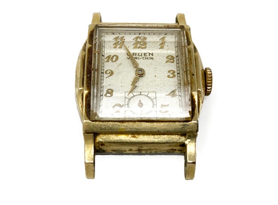 Antique Gruen Curvex Precision Gold Filled Men’s Wris… - Gem