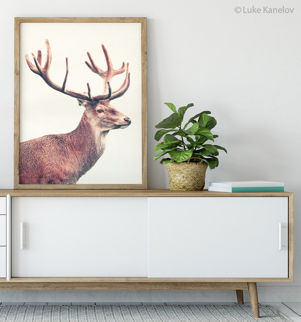 Red Deer Print Stag Art Poster Fine Art Print Deer - Etsy