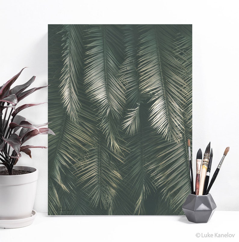 Palm Tree Leaves Print Palm Leaf Botanical Decor Home Gift | Etsy
