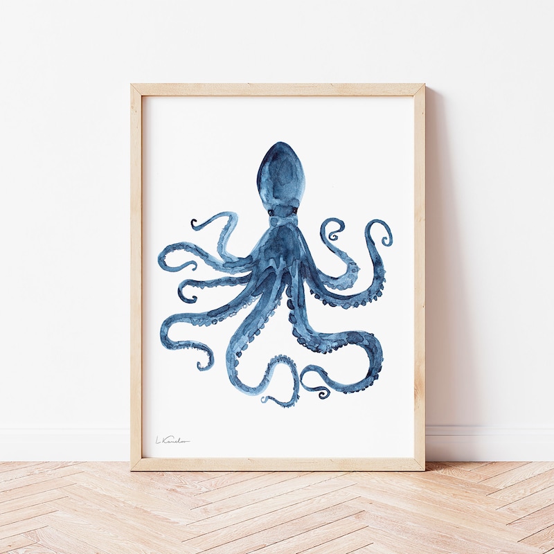 Octopus Watercolor - Etsy