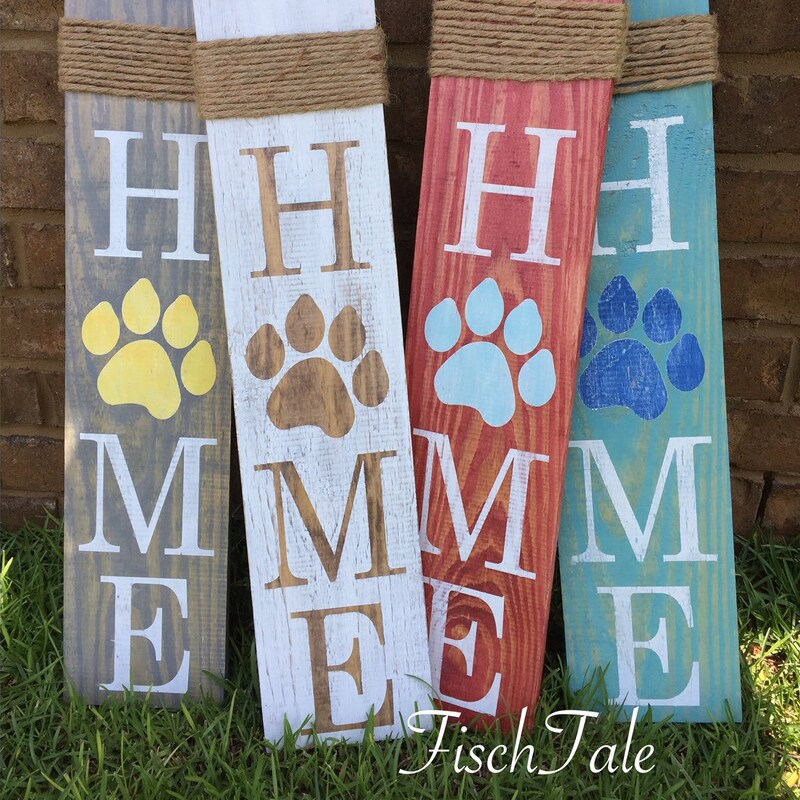 Paw Print Sign - Etsy