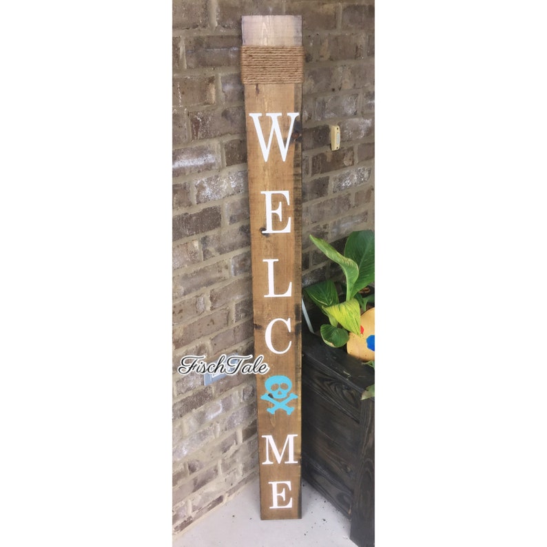 Large Welcome Sign With Jolly Roger Jolly Roger Welcome - Etsy