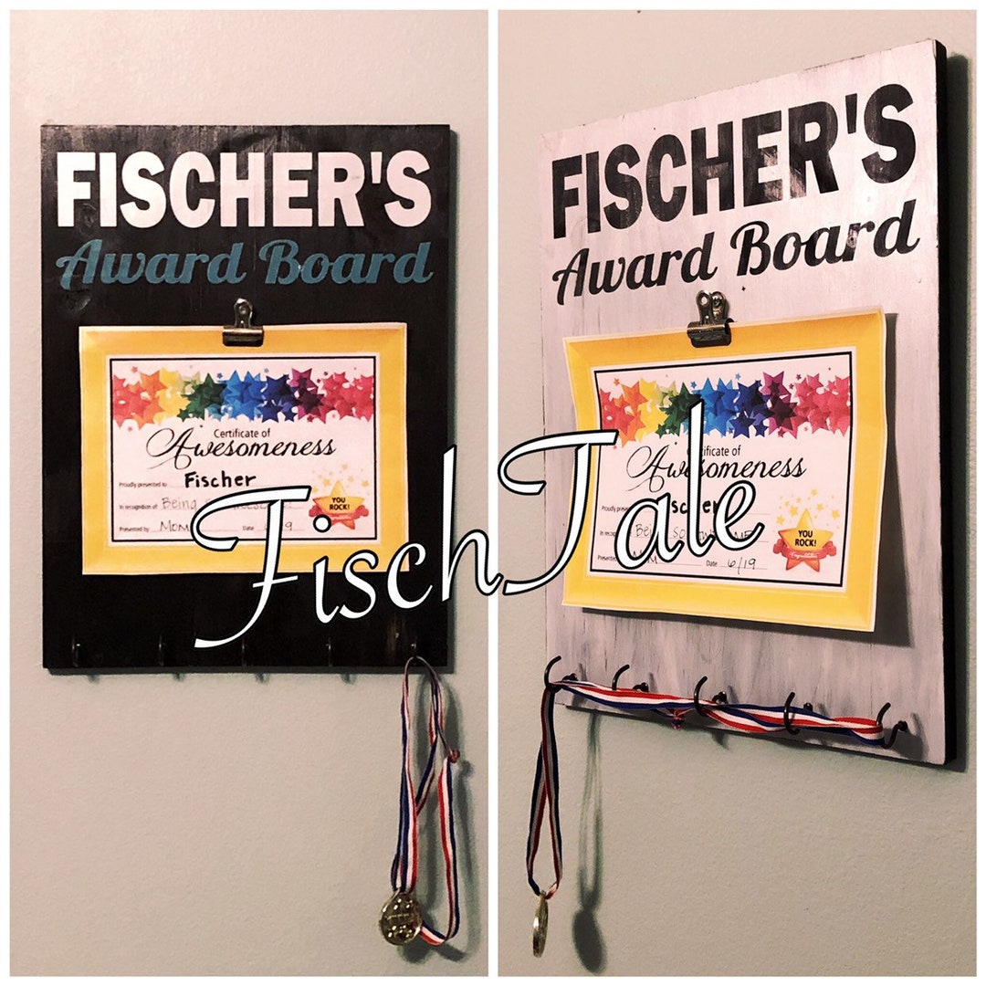 Award Board- Personalized Brag Board - Brag Board - Award Hanger ...