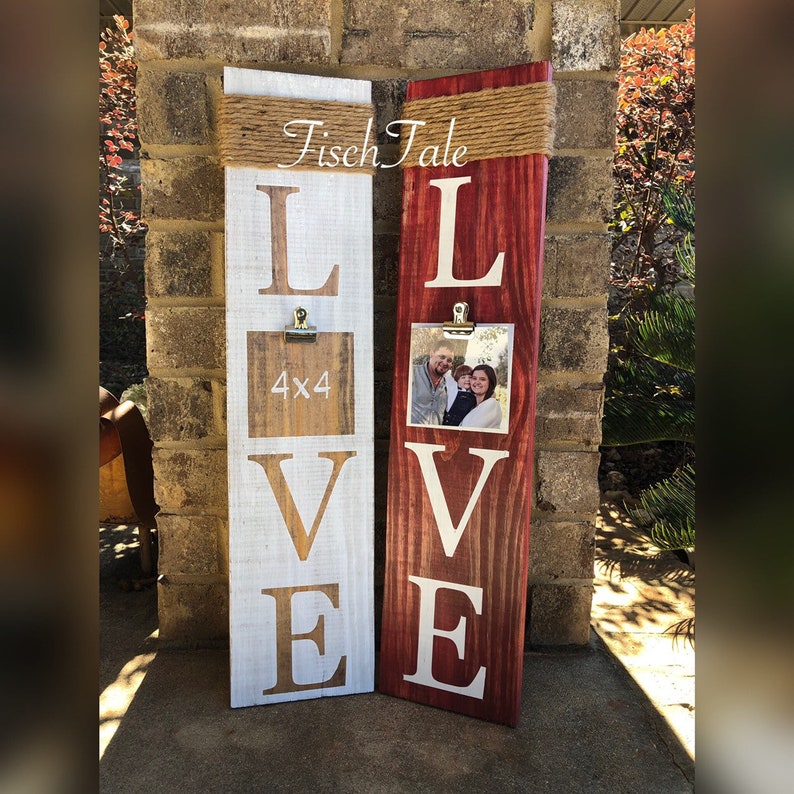 Picture Frame Sign Family Sign Love Sign With Picture - Etsy