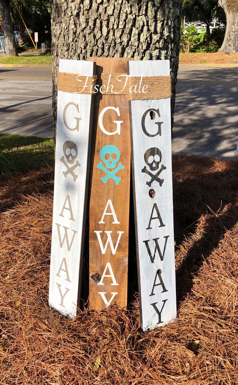 Jolly Roger Go Away Sign Welcome Jolly Roger sign | Etsy