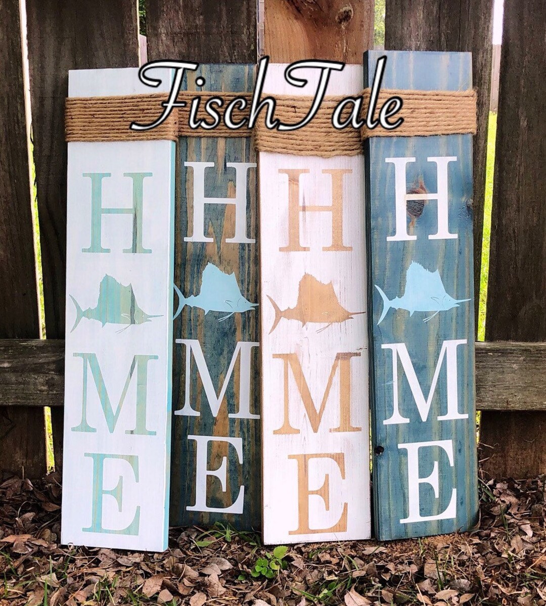 Sailfish Home Sign - Fishing Rustic Sign - Fisherman Sign - Rustic ...