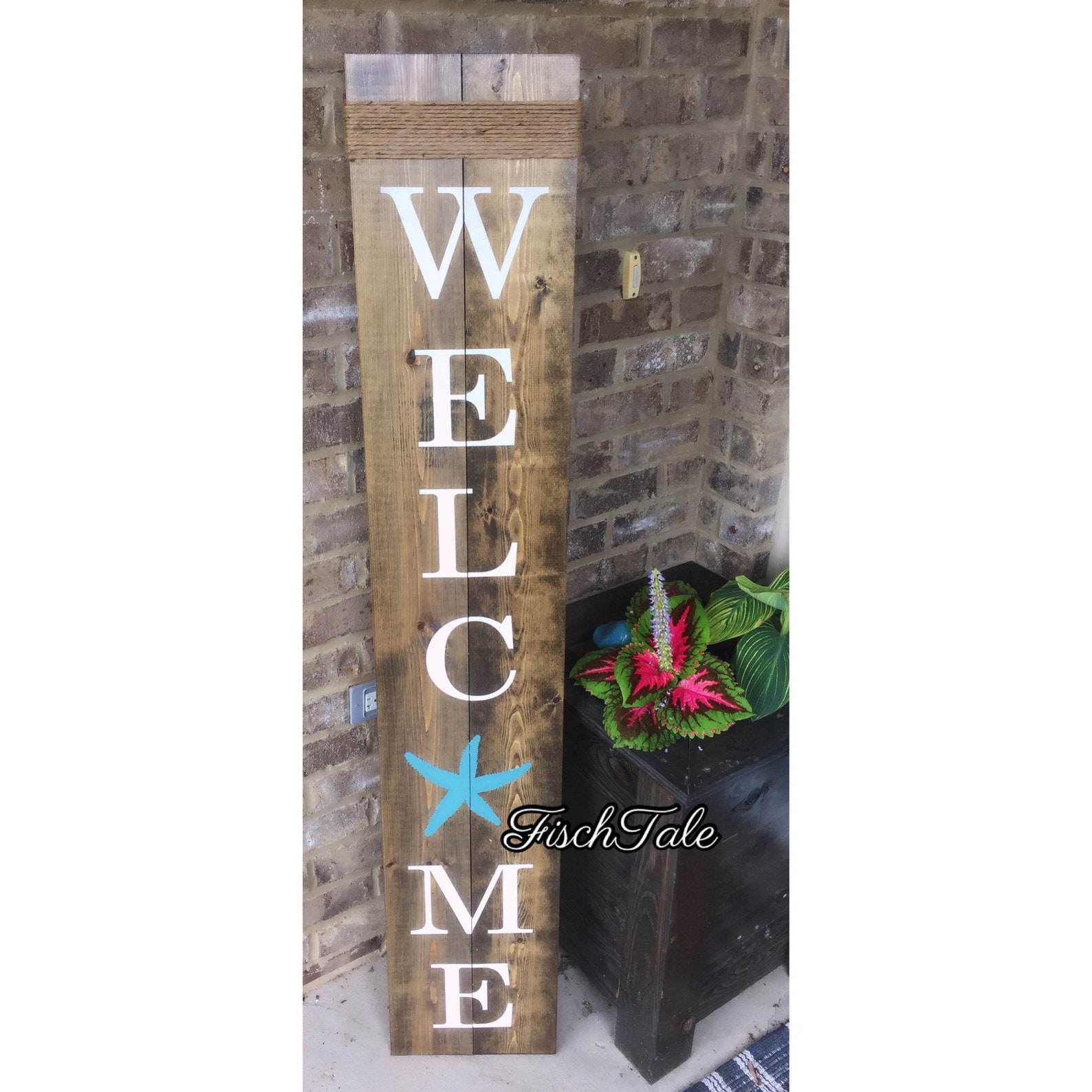 Large Welcome Shutter Sign With Starfish Symbol Welcome - Etsy