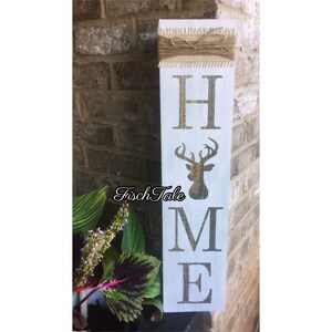 Wooden Deer Sign Welcome Deer Sign Home Sign With Deer | Etsy