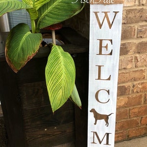 Lab Welcome - Labrador Welcome Sign - Rustic Dog Decor - Welcome Lab ...