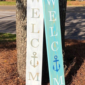 Anchor Welcome Sign - Nautical Wood Decor (3 Foot) - Etsy