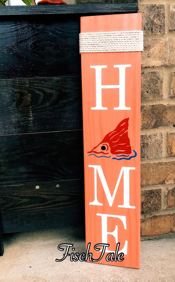 Redfish Home Sign Salt Water Fishing Fisherman Present | Etsy