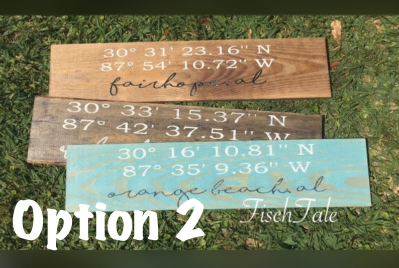 Coordinate Sign GPS Sign Address Signs Location Sign - Etsy