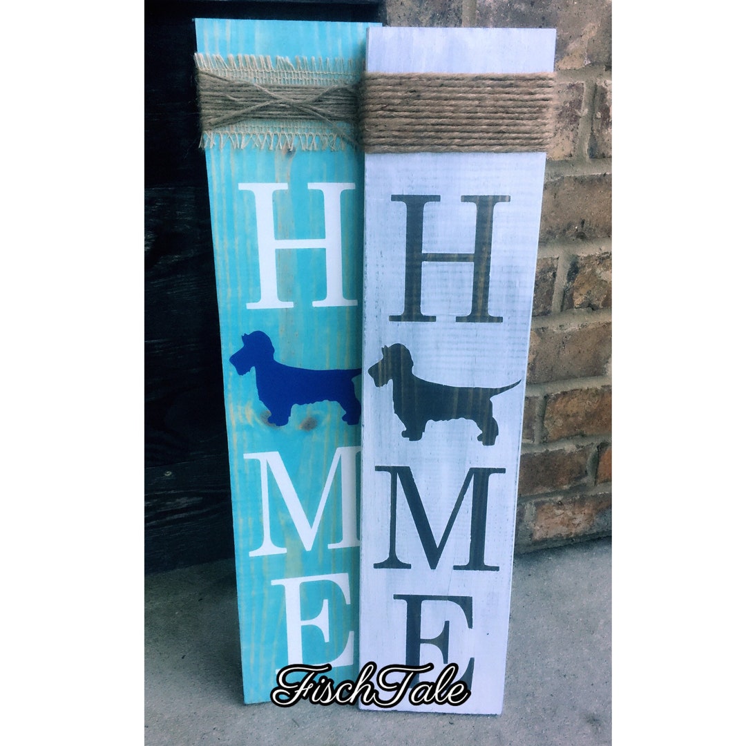 Wired Haired Doxie Sign - Wire Hair Dachshund Home Sign - Rustic Dog ...