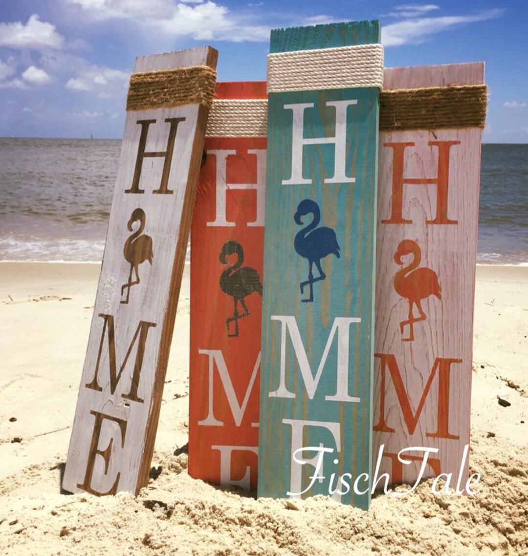 Flamingo Home Sign - Welcome - Flamingo Sign - Home Sign With Flamingo ...