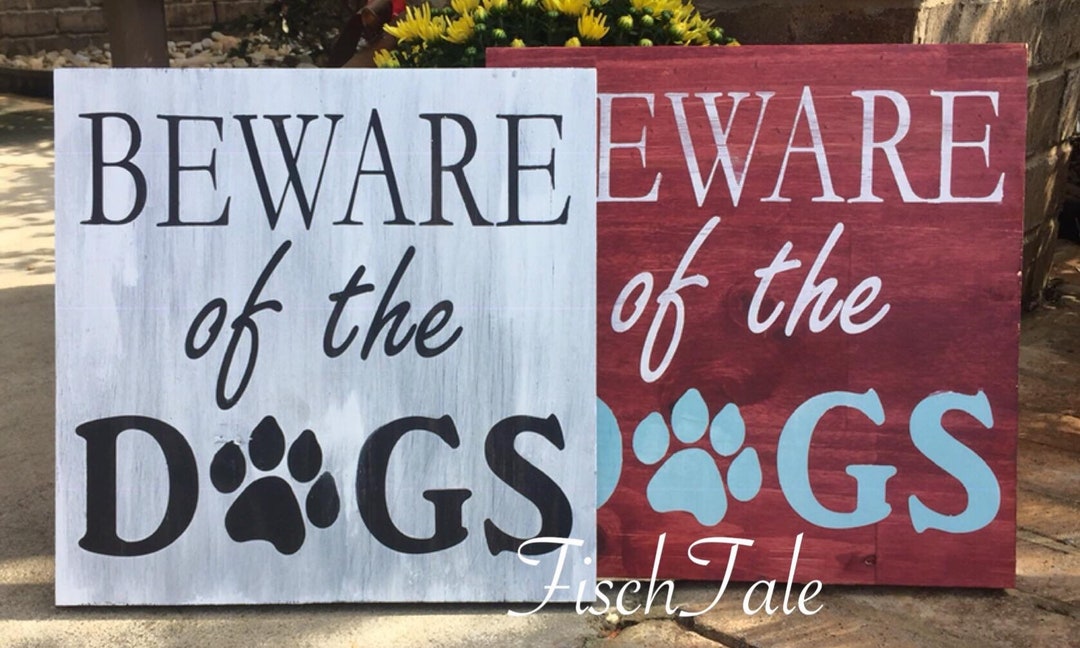 Beware of Dogs - Wood Dog Sign - Stay Out Sign - Etsy