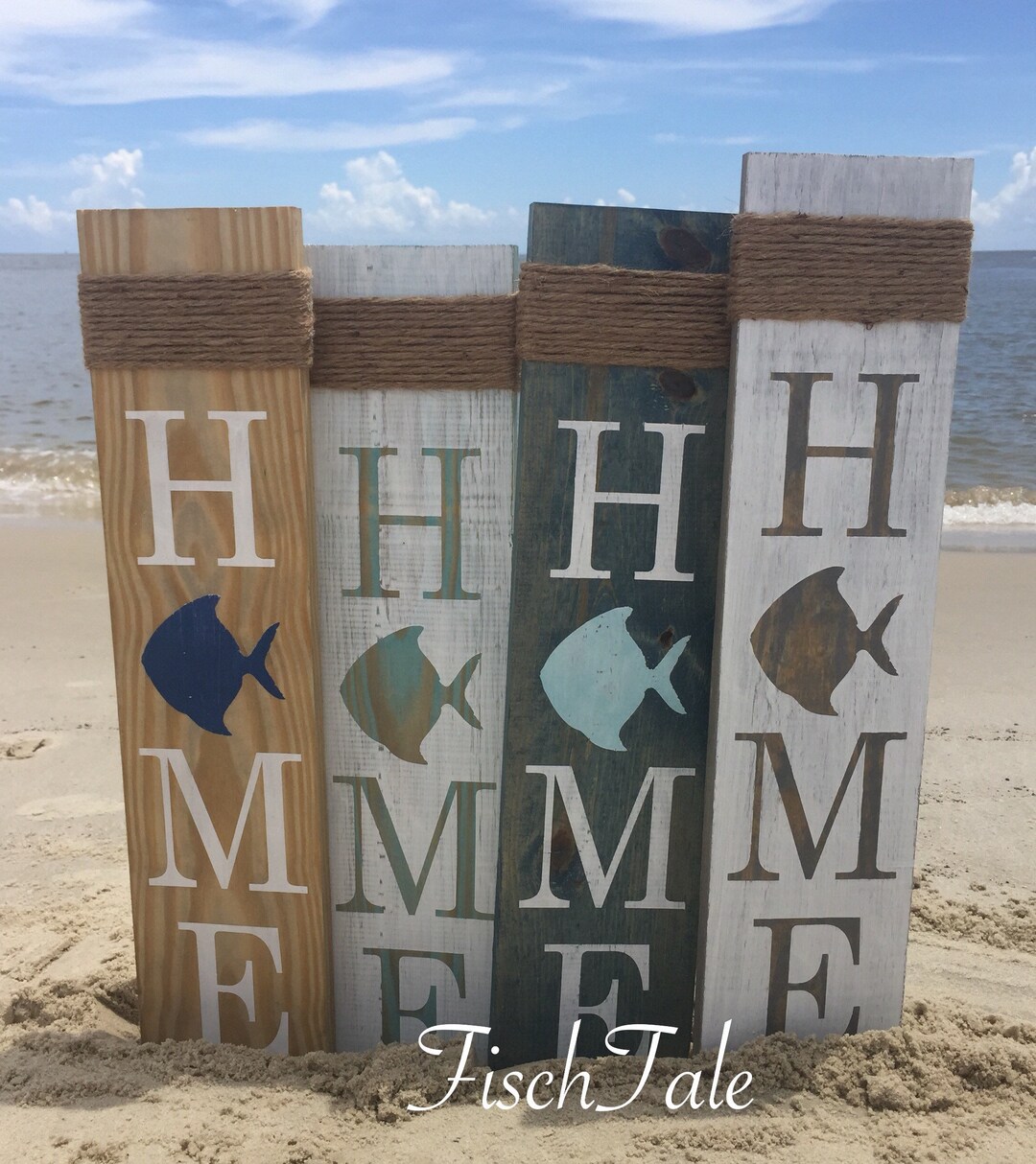 Fish Home Sign - Welcome - Fish Sign - Home With Fish - Wooden Home ...