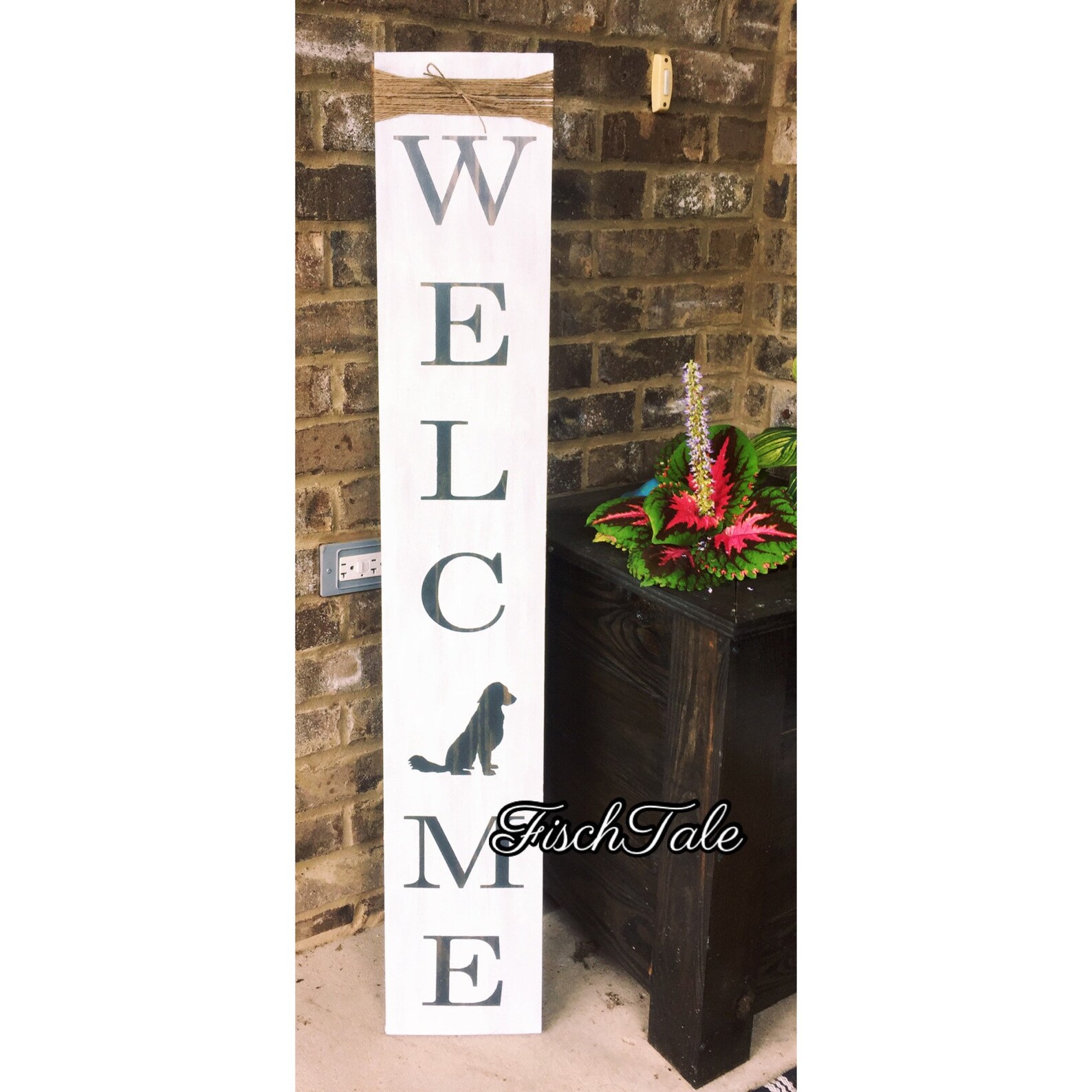 Springer Spaniel Welcome Sign – Rustic Wood Porch Decor - Etsy