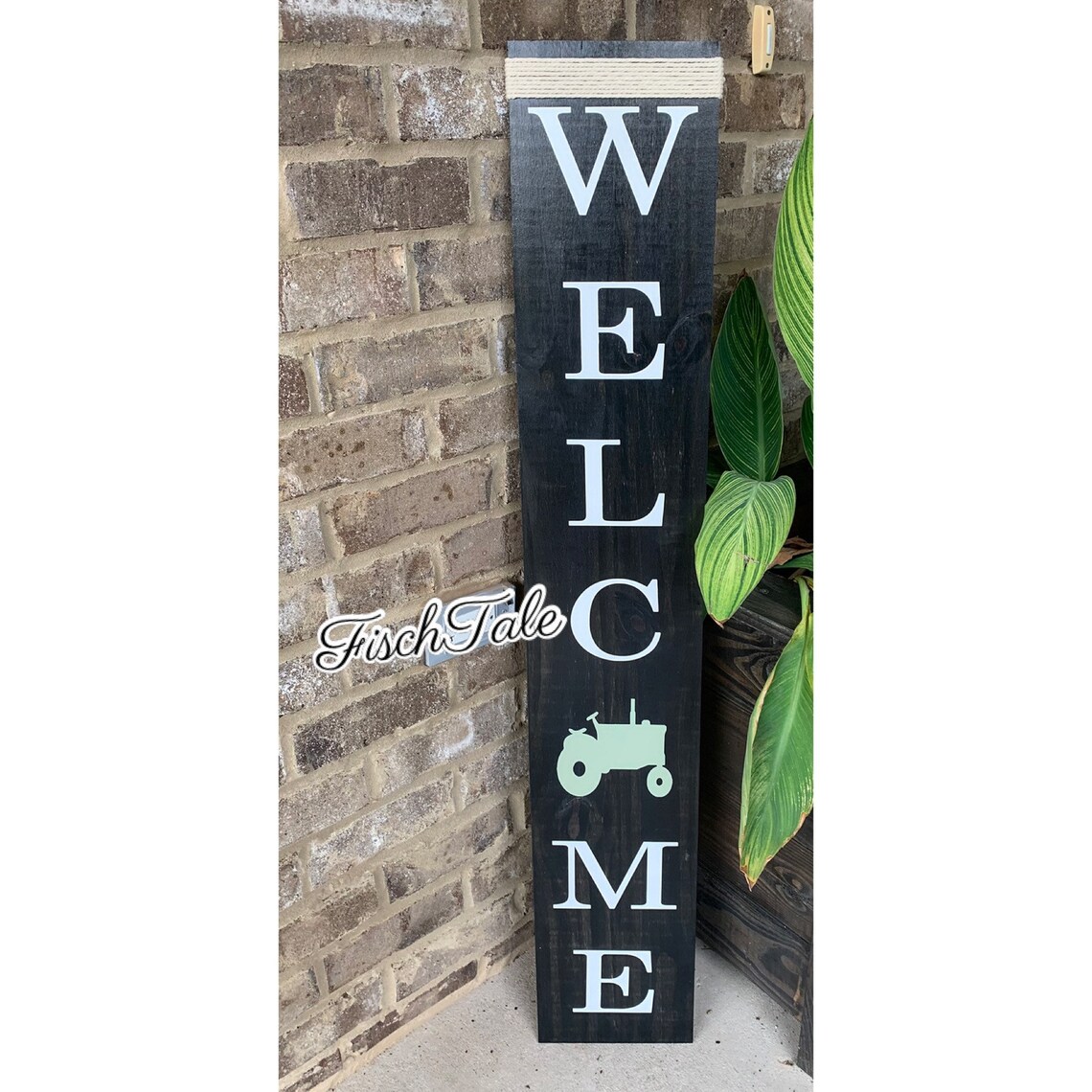 Large Welcome Sign With Tractor Farm Welcome Wood Sign - Etsy