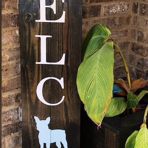 Large Welcome Shutter Sign With French Bulldog Welcome - Porch Frenchie ...